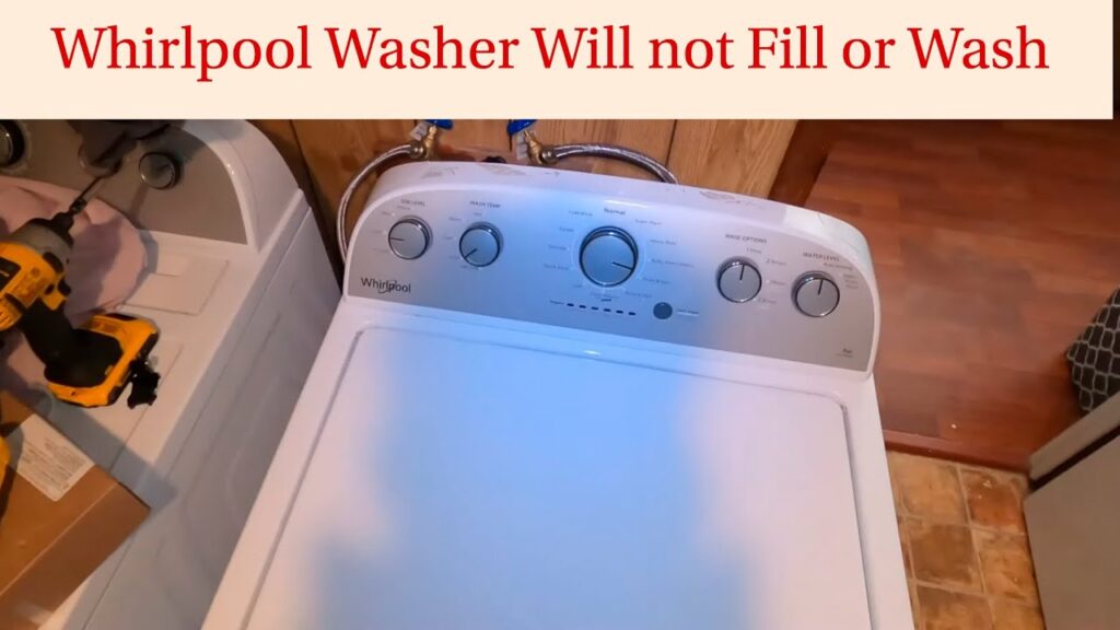 Whirlpool Washer Error Code F2 E1 - Water Fill Problem Guide