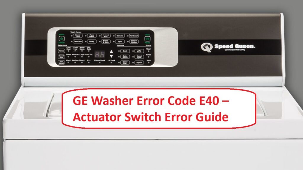Bosch Washing Machine Error Code E21 – Motor Error Guide